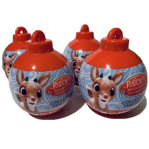 Just Play | Toys | 4 Rudolph The Red Nosed Reindeer Ornaments ...